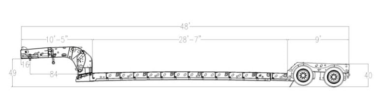 XL Hydraulic Detachable Extendable - XL Specialized Trailers